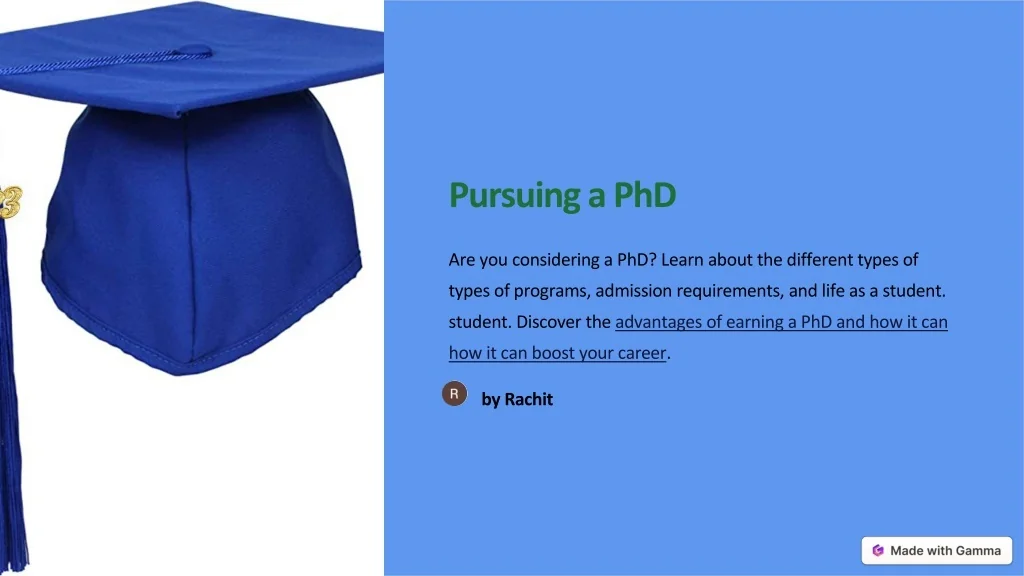 PPT - Pursuing-a-PhD PowerPoint Presentation, free download - ID:12407110