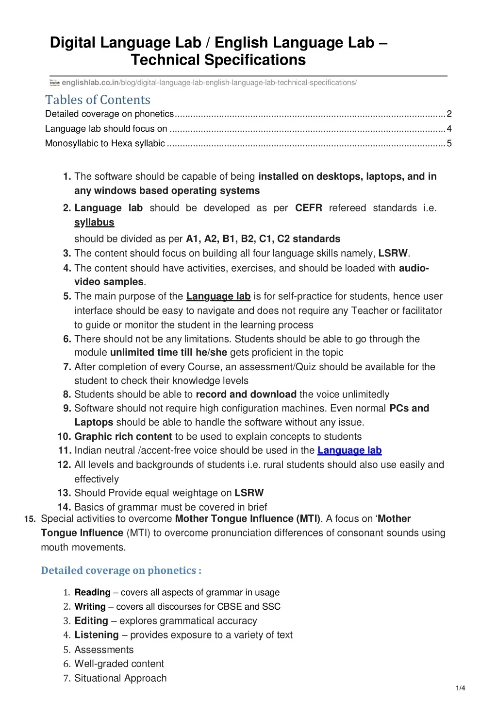 PPT - Digital Language Lab English Language Lab Technical ...