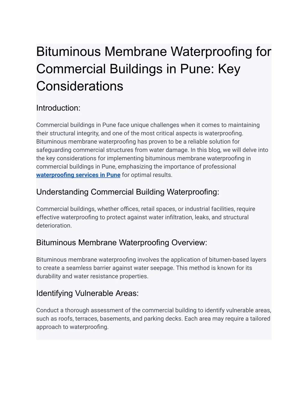 PPT - Bituminous Membrane Waterproofing for Commercial Buildings in ...