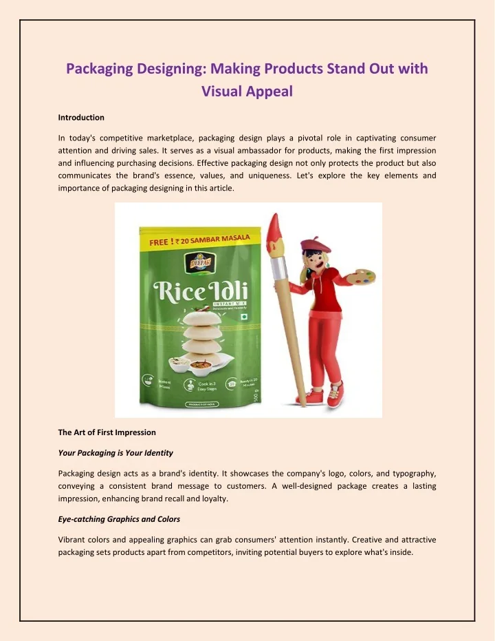 PPT - Packaging Designing: Making Products Stand Out with Visual Appeal ...