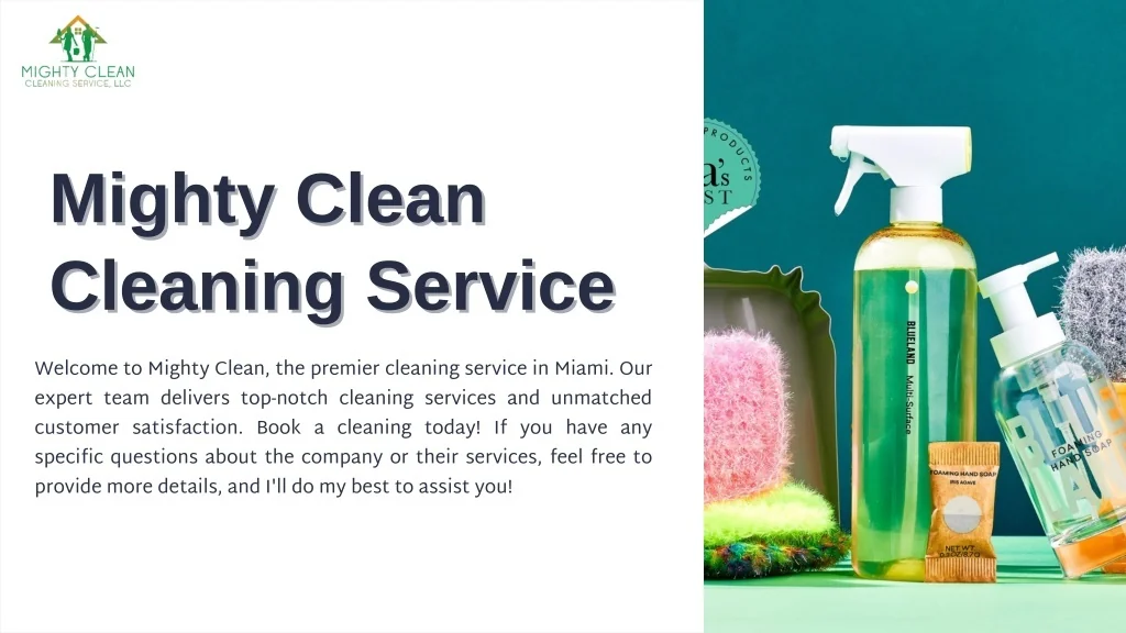 PPT - Professional Cleaning Service Miami | Mighty Clean Cleaning ...