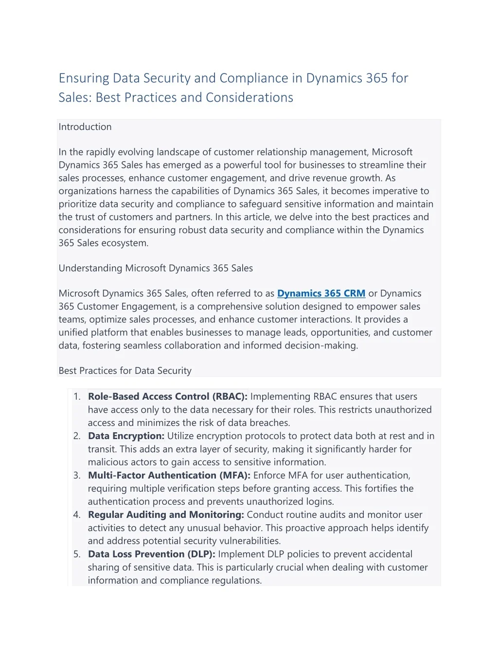 PPT - Ensuring Data Security and Compliance in Dynamics 365 for Sales Best Practices and ...