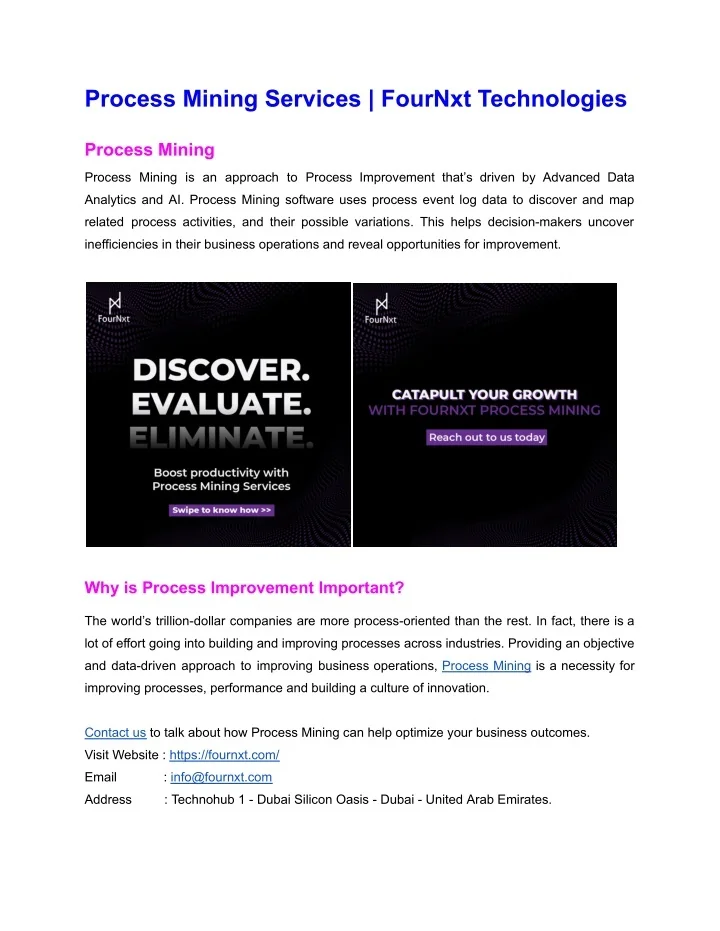 PPT - Process Mining Services _ FourNxt Technologies PowerPoint Presentation - ID:12417362