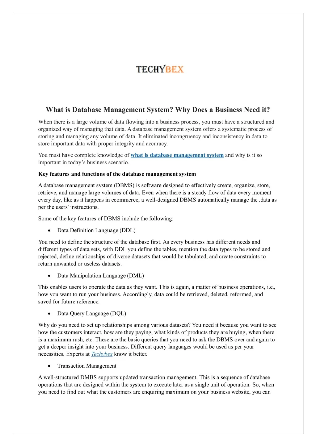 PPT - What is Database Management System Why Does a Business Need it ...
