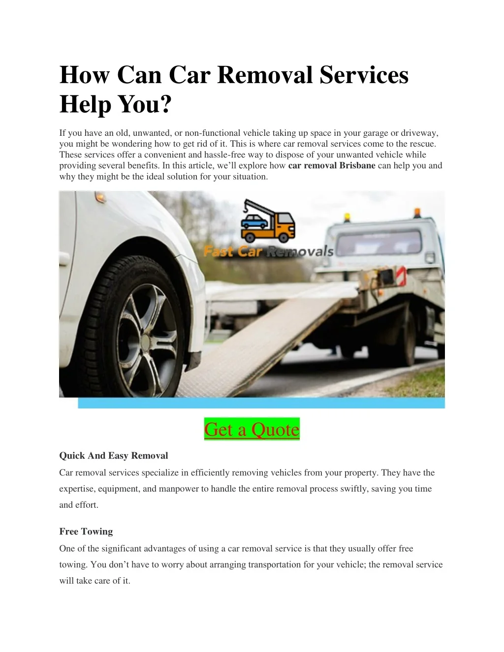 PPT - How Can Car Removal Services Help You PowerPoint Presentation ...
