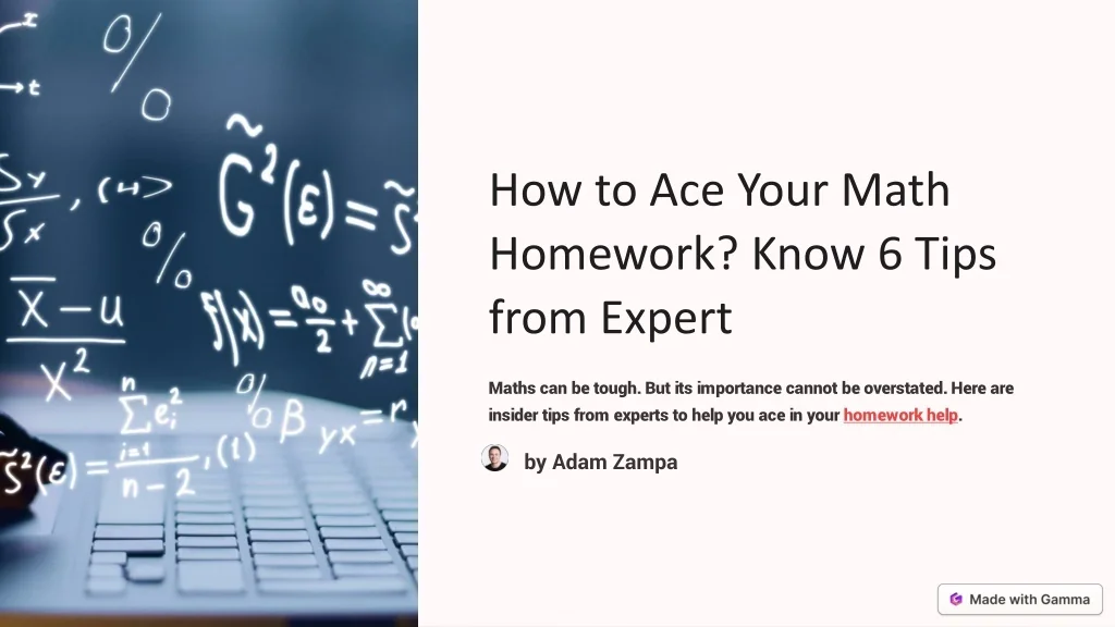 PPT - How-to-Ace-Your-Math-Homework-Know-6-Tips-from-Expert PowerPoint ...