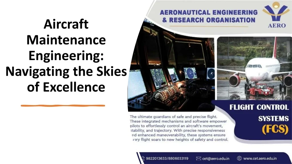 PPT - Aircraft Maintenance Engineering: Navigating the Skies of ...