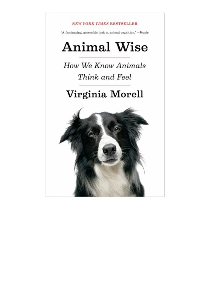 PPT - Kindle online PDF Animal Wise How We Know Animals Think and Feel ...