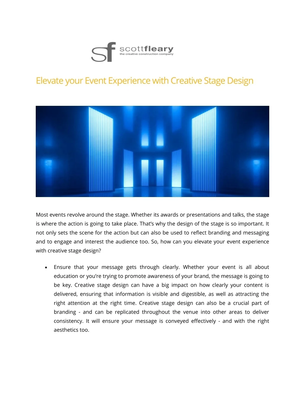 PPT - Elevate your Event Experience with Creative Stage Design - Scott ...