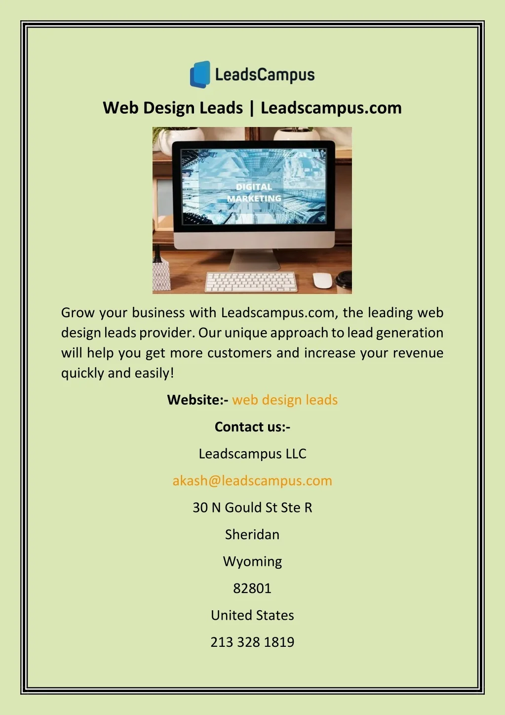 PPT - Web Design Leads Leadscampus PowerPoint Presentation, free ...