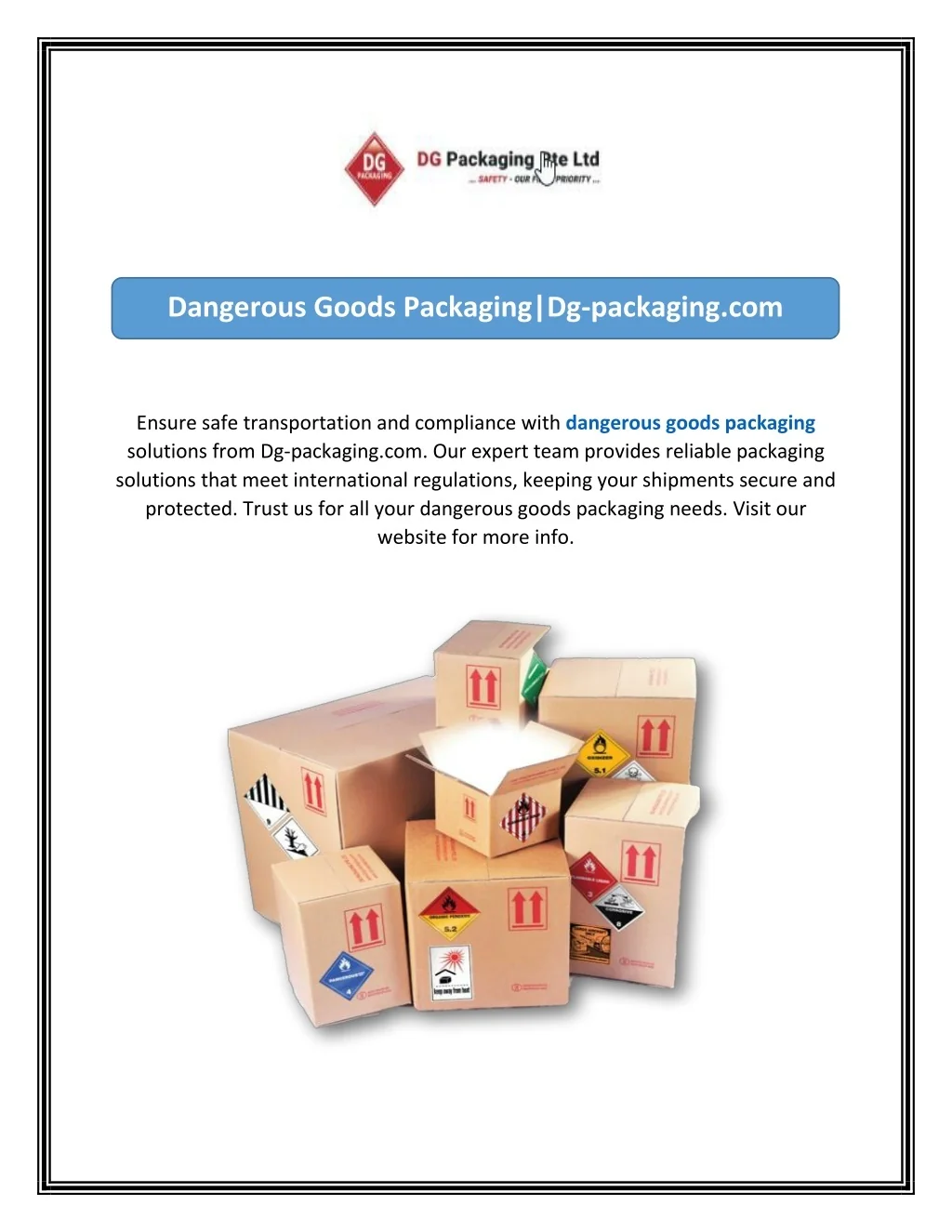 PPT - Dangerous Goods PackagingDg-packaging.com PowerPoint Presentation ...