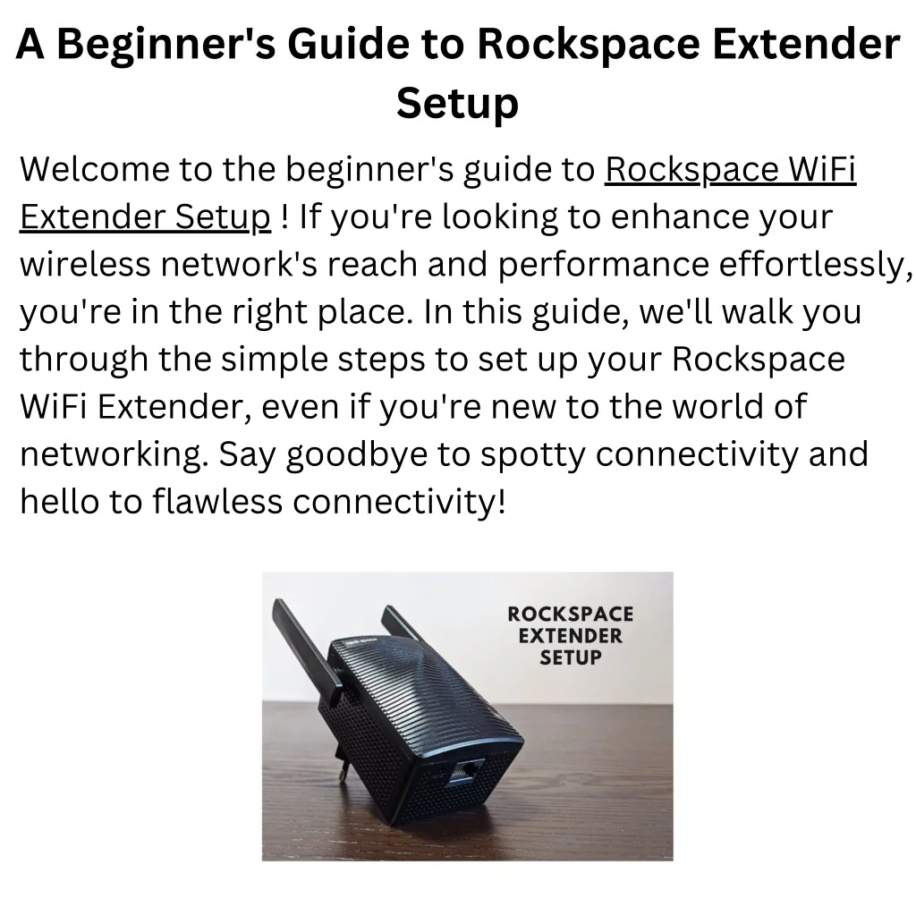 PPT - A Beginner's Guide to Rockspace Extender Setup PowerPoint ...