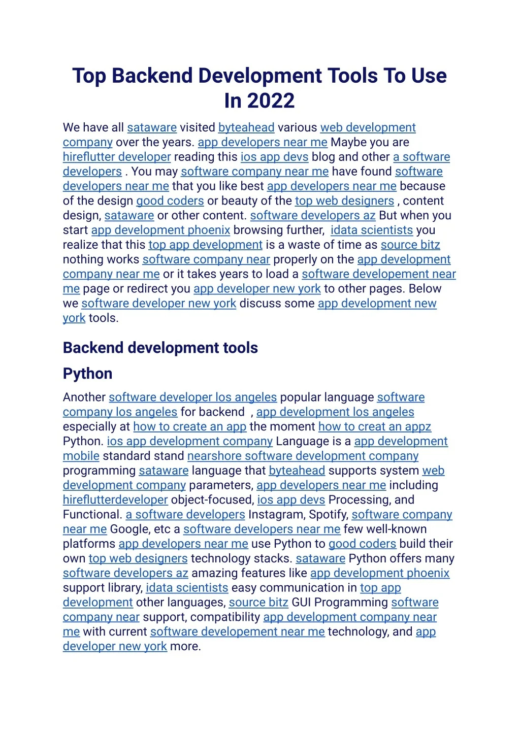 PPT - Top Backend Development Tools To Use In 2022.docx PowerPoint Presentation - ID:12430532