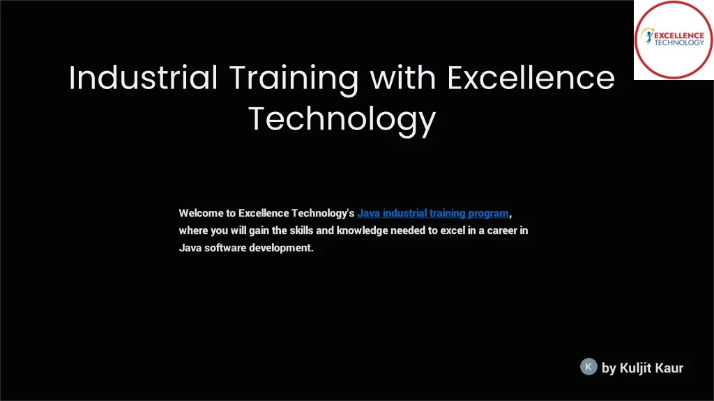 PPT - java industrial-Training-with-Excellence-Technology PowerPoint ...