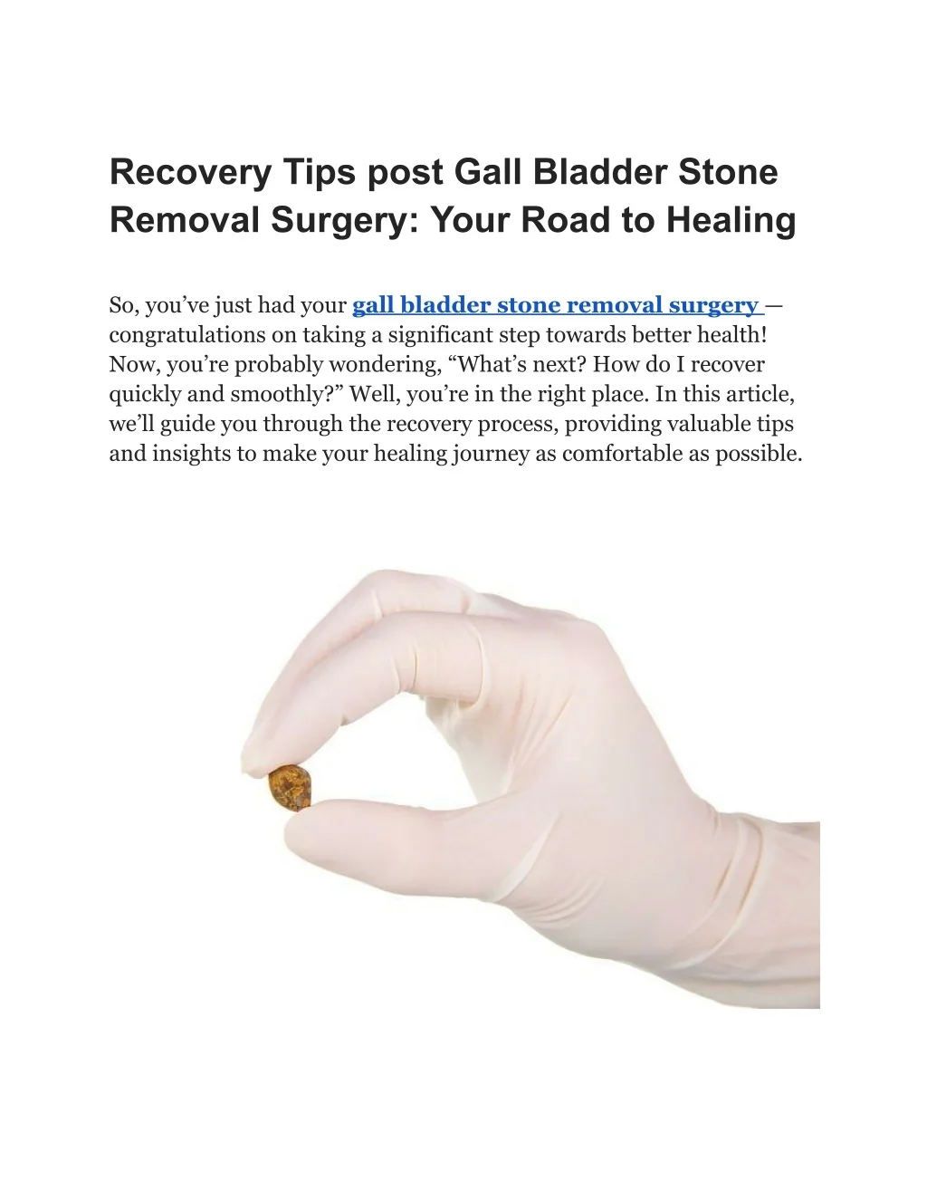 PPT - Comprehensive Guide to Gall Bladder Stone Removal Surgery ...