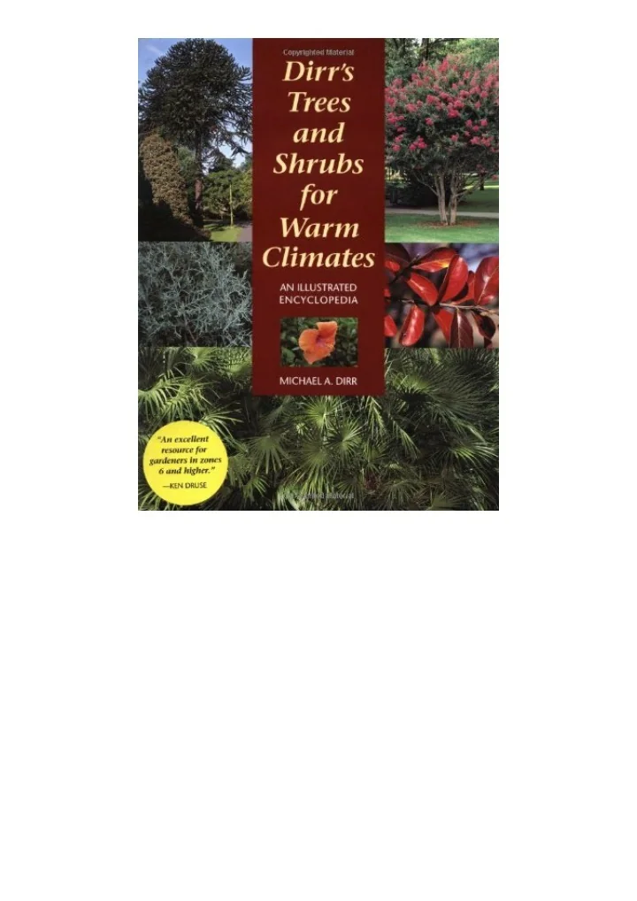 PPT - Download PDF Dirrs Trees and Shrubs for Warm Climates An ...