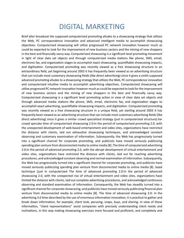 PPT - DIGITAL MARKETING - PowerPoint Presentation, free download - ID ...