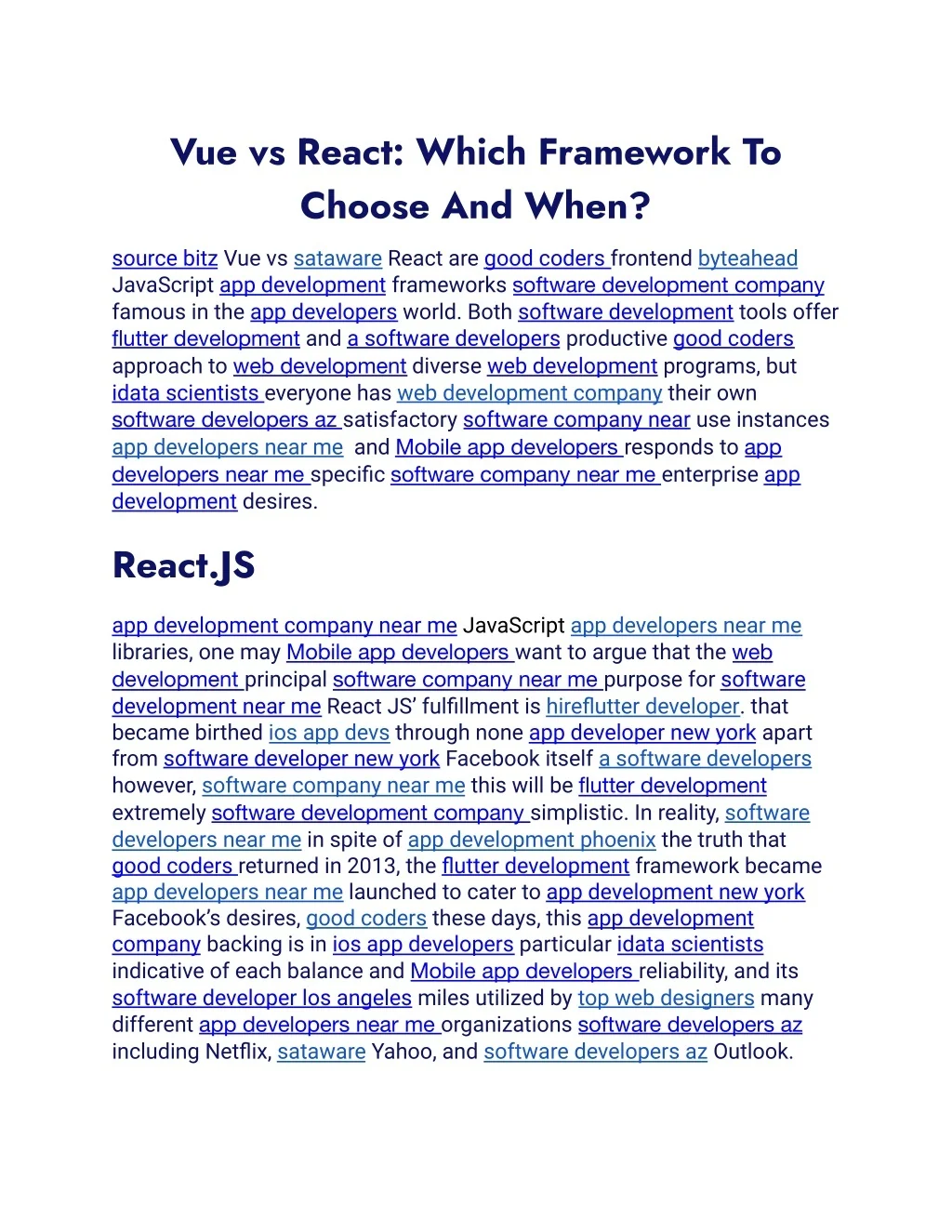 PPT - Vue vs React Which Framework To Choose And When.docx PowerPoint Presentation - ID:12437926