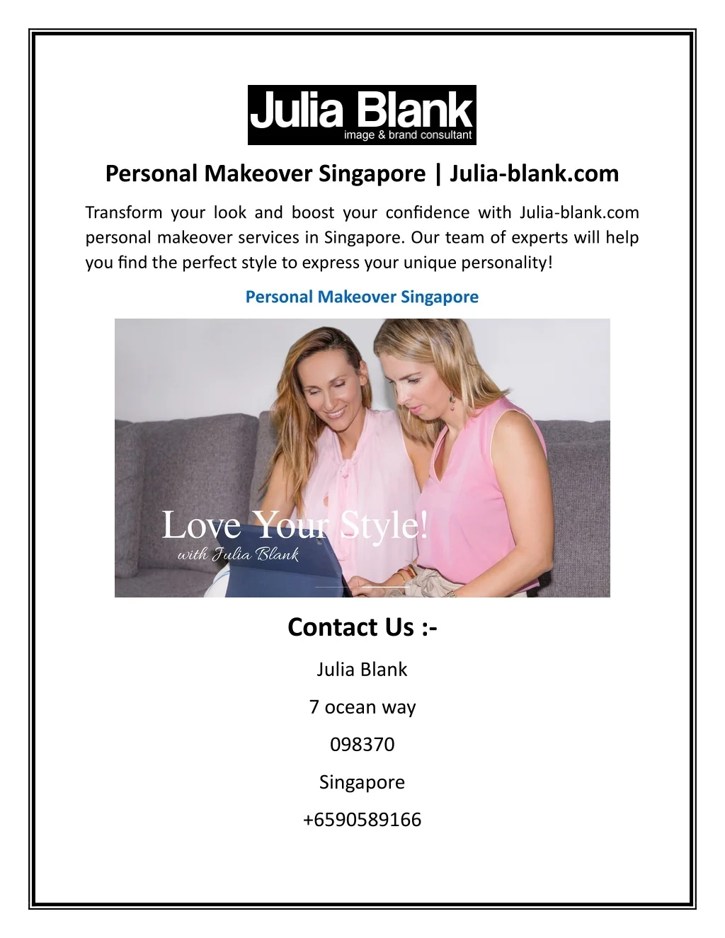 PPT - Personal Makeover Singapore | Julia-blank.com PowerPoint Presentation - ID:12440319