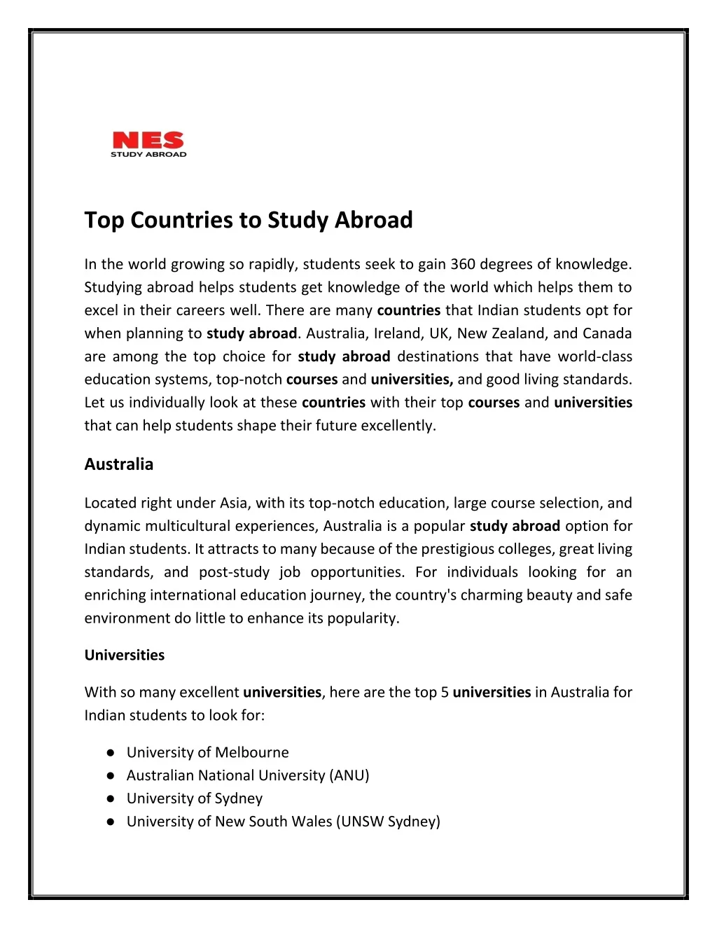 PPT - Top countries for study abroad PowerPoint Presentation, free ...