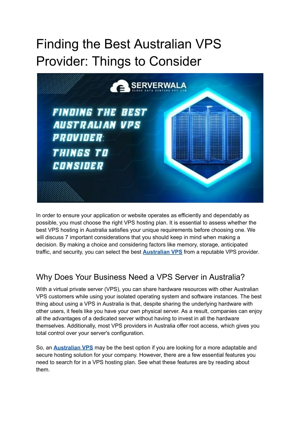 PPT - Finding the Best Australian VPS Provider_ Things to Consider ...