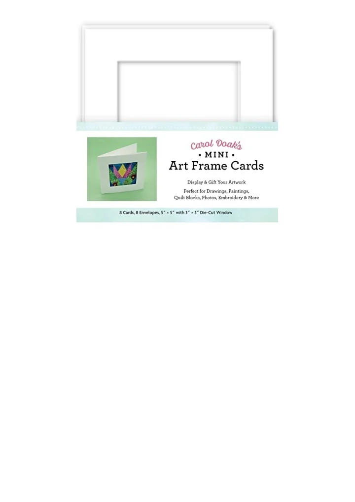 PPT - PDF read online Mini Art Frame Cards Display and Gift Your ...
