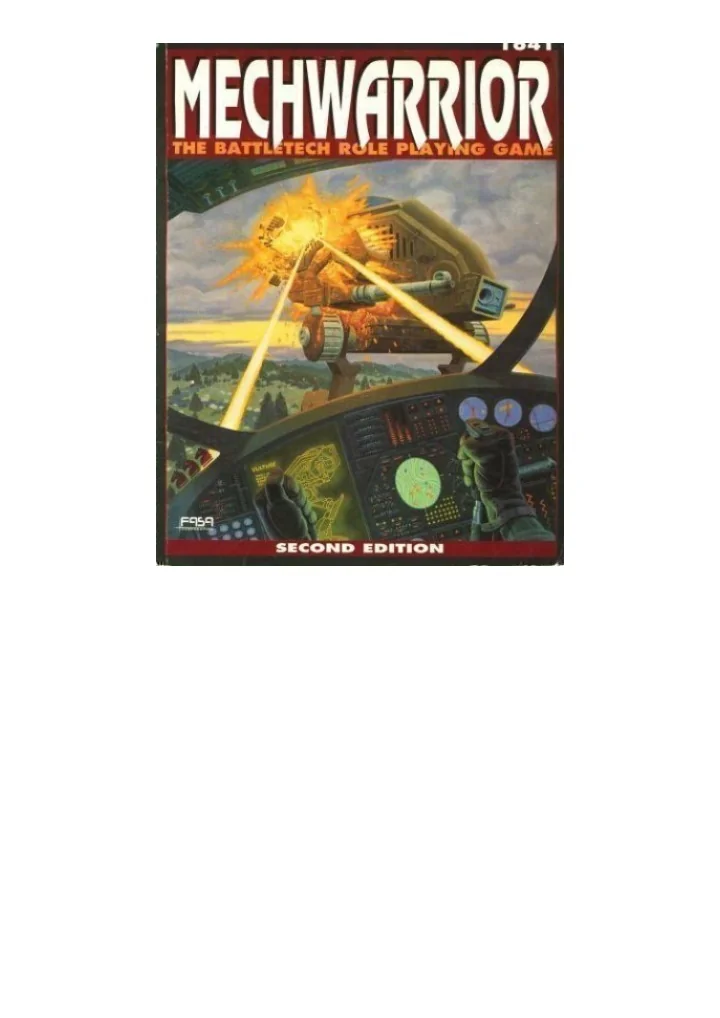 PPT - PDF read online Mechwarrior The Battletech RolePlaying Game 2nd ...