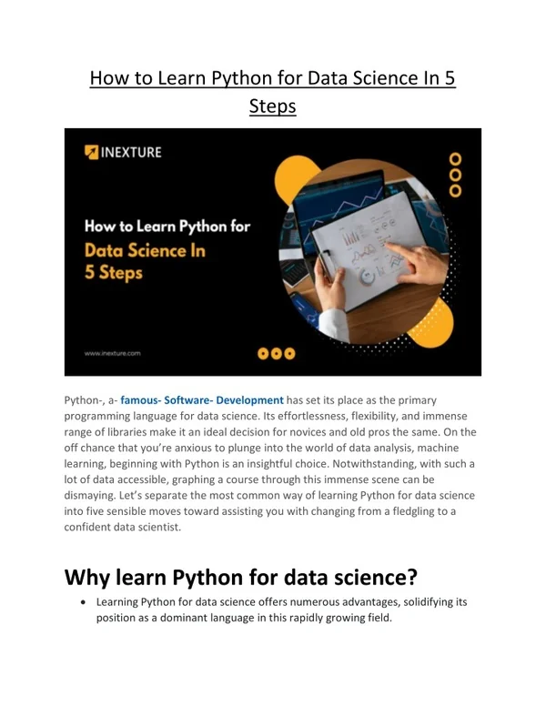 PPT How To Learn Python For Data Science In 5 Steps PowerPoint PPT How To Learn Python For Data Science In 5 Steps PowerPoint