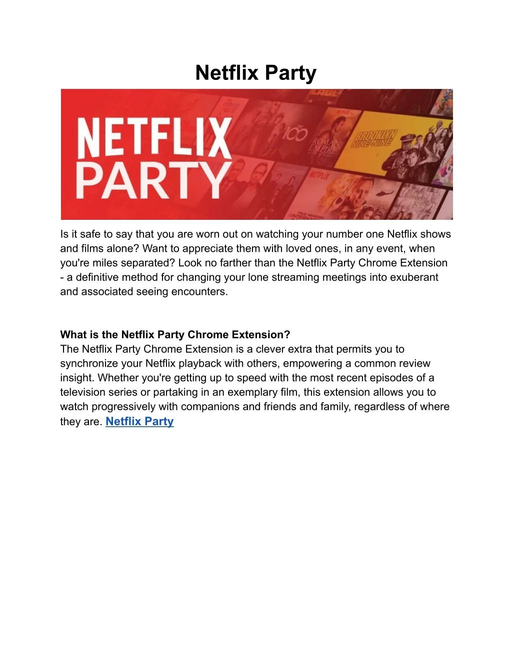PPT - Netflix Party PDF PowerPoint Presentation, free download - ID ...