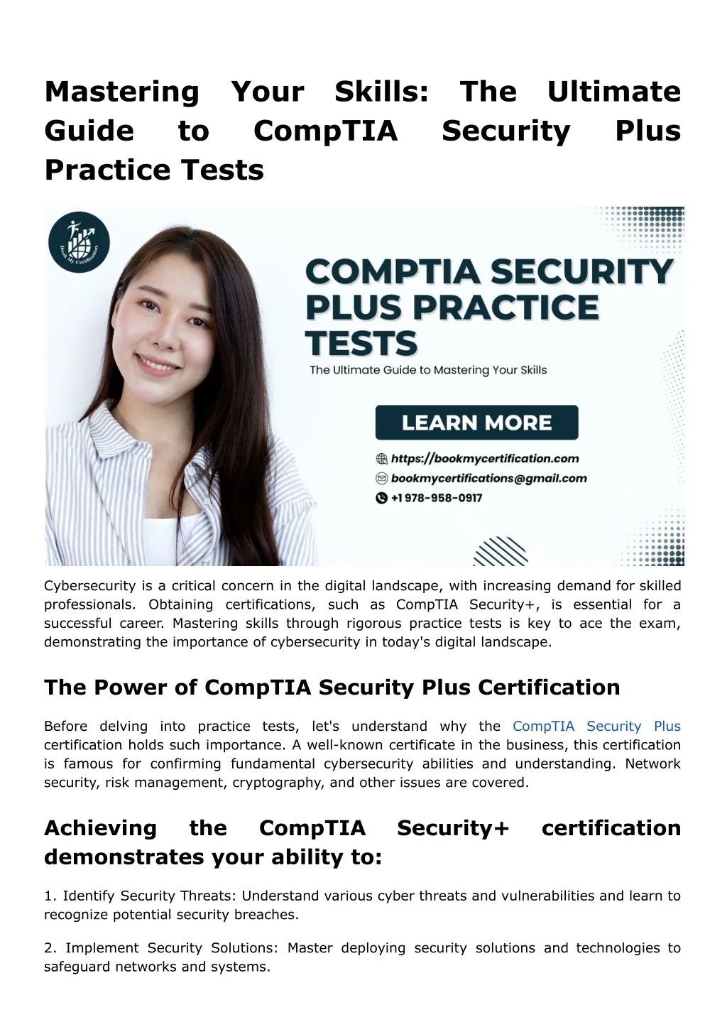 PPT - Mastering Your Skills: The Ultimate Guide to CompTIA Security ...