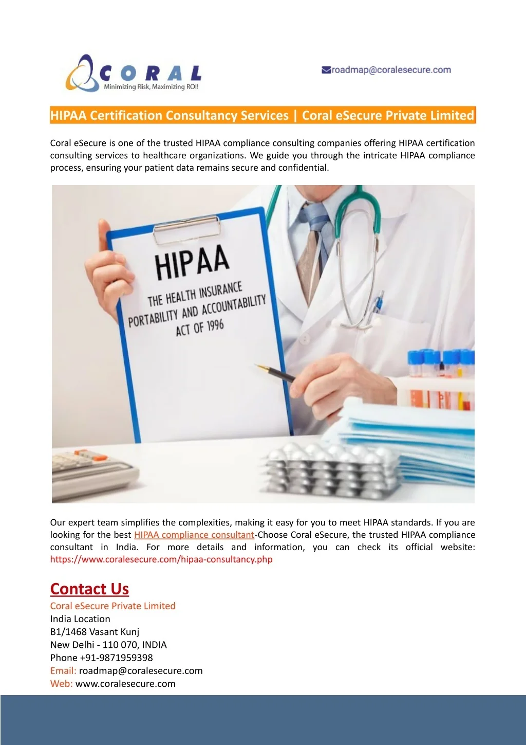 PPT - HIPAA Certification Consultancy Services PowerPoint Presentation ...