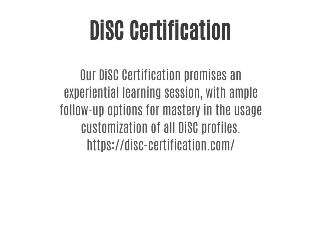PPT - DiSC Certification PowerPoint Presentation, free download - ID ...