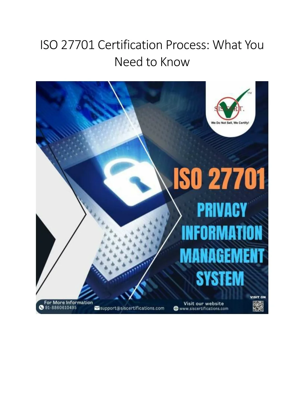 PPT - ISO 27701 Certification Process: What You Need to Know PowerPoint ...