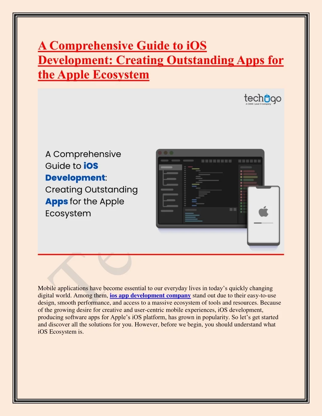 PPT - A Comprehensive Guide to iOS Development-Creating Outstanding ...