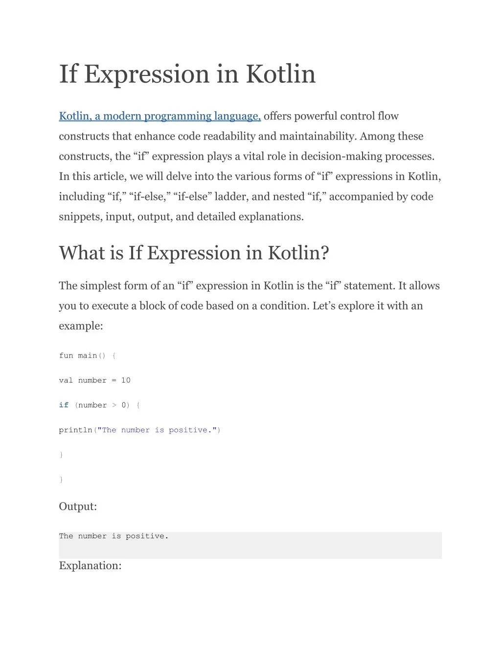PPT - If Expression in Kotlin PowerPoint Presentation, free download - ID:12455248
