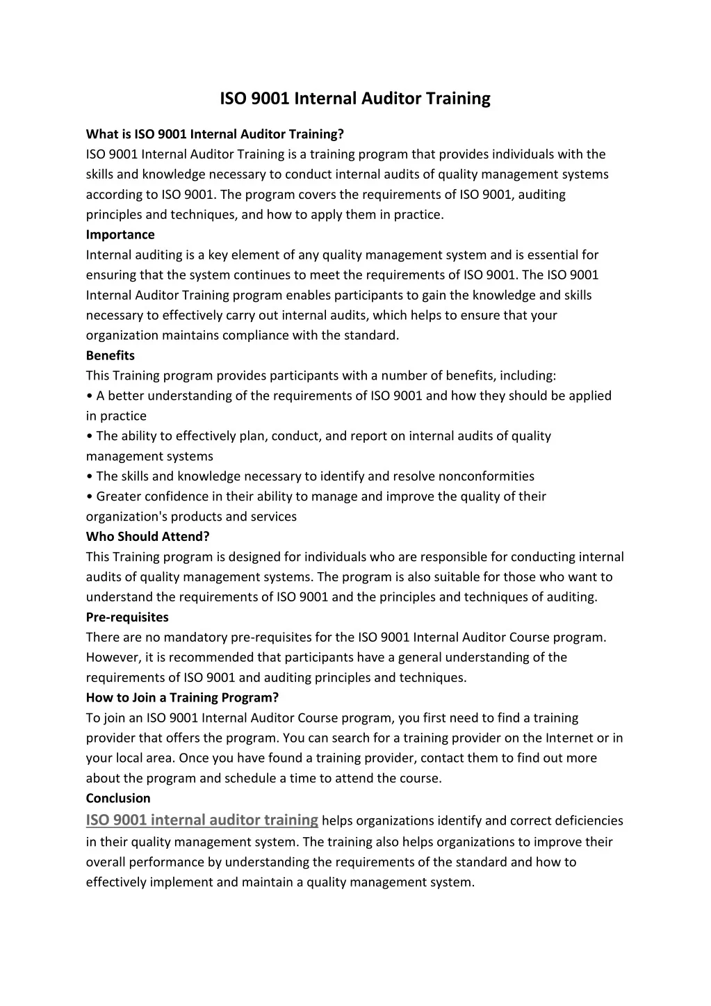 PPT - ISO 9001 Internal Auditor Training PowerPoint Presentation, free ...