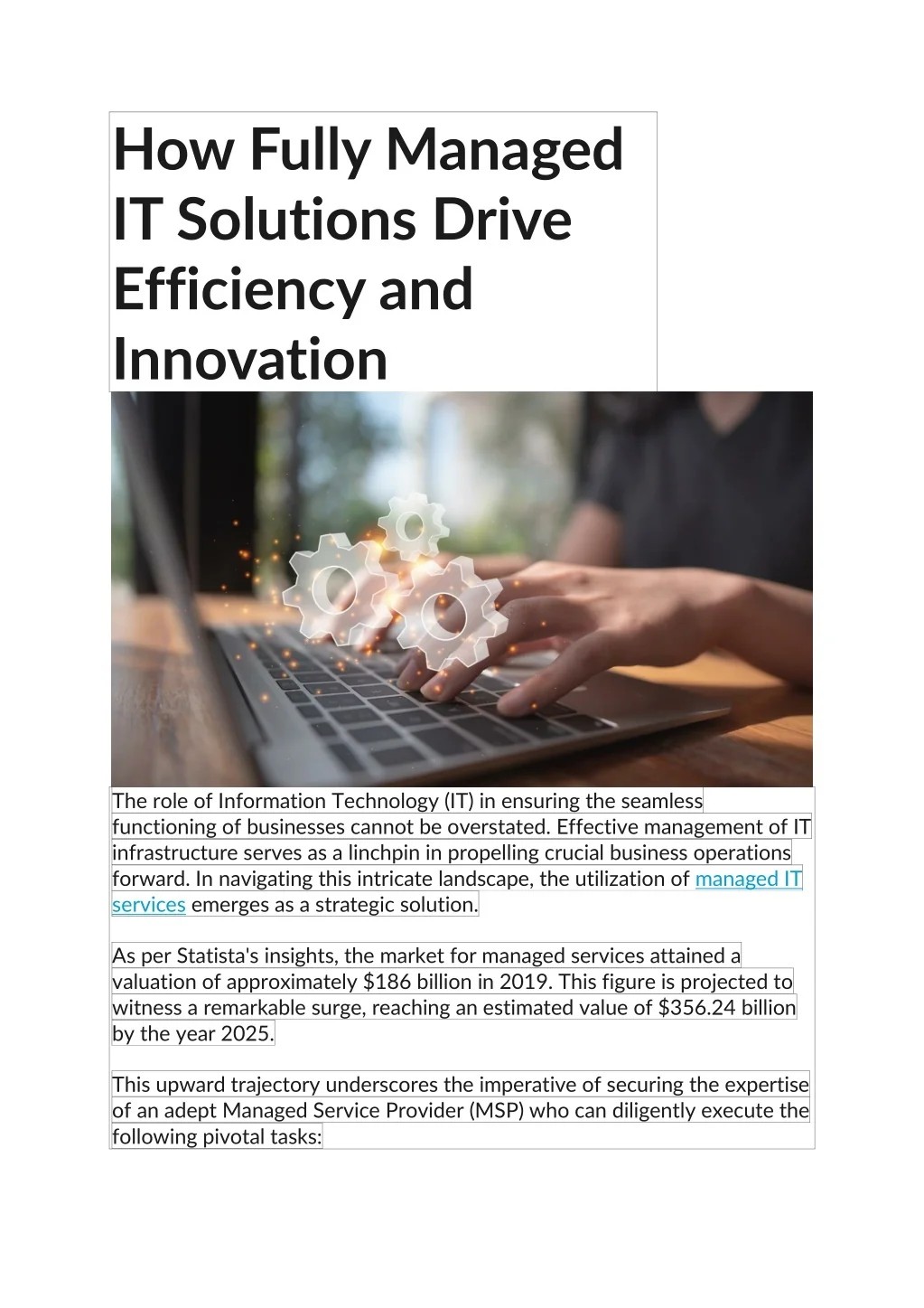 PPT - How Fully Managed IT Solutions Drive Efficiency and Innovation PowerPoint Presentation ...