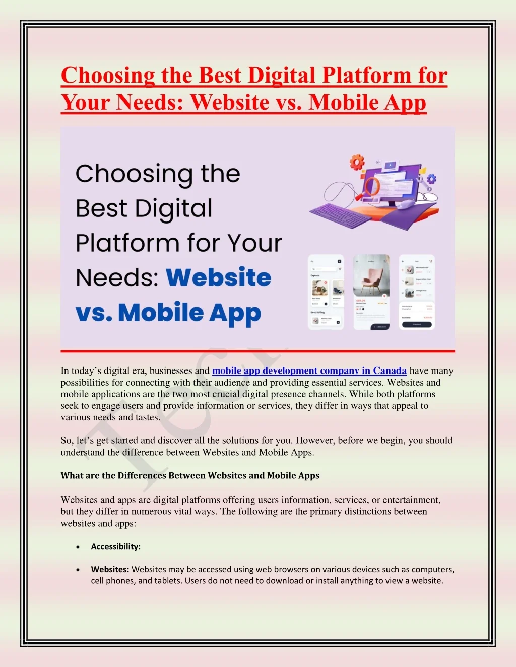 PPT - Choosing the Best Digital Platform for Your Needs-Website vs ...