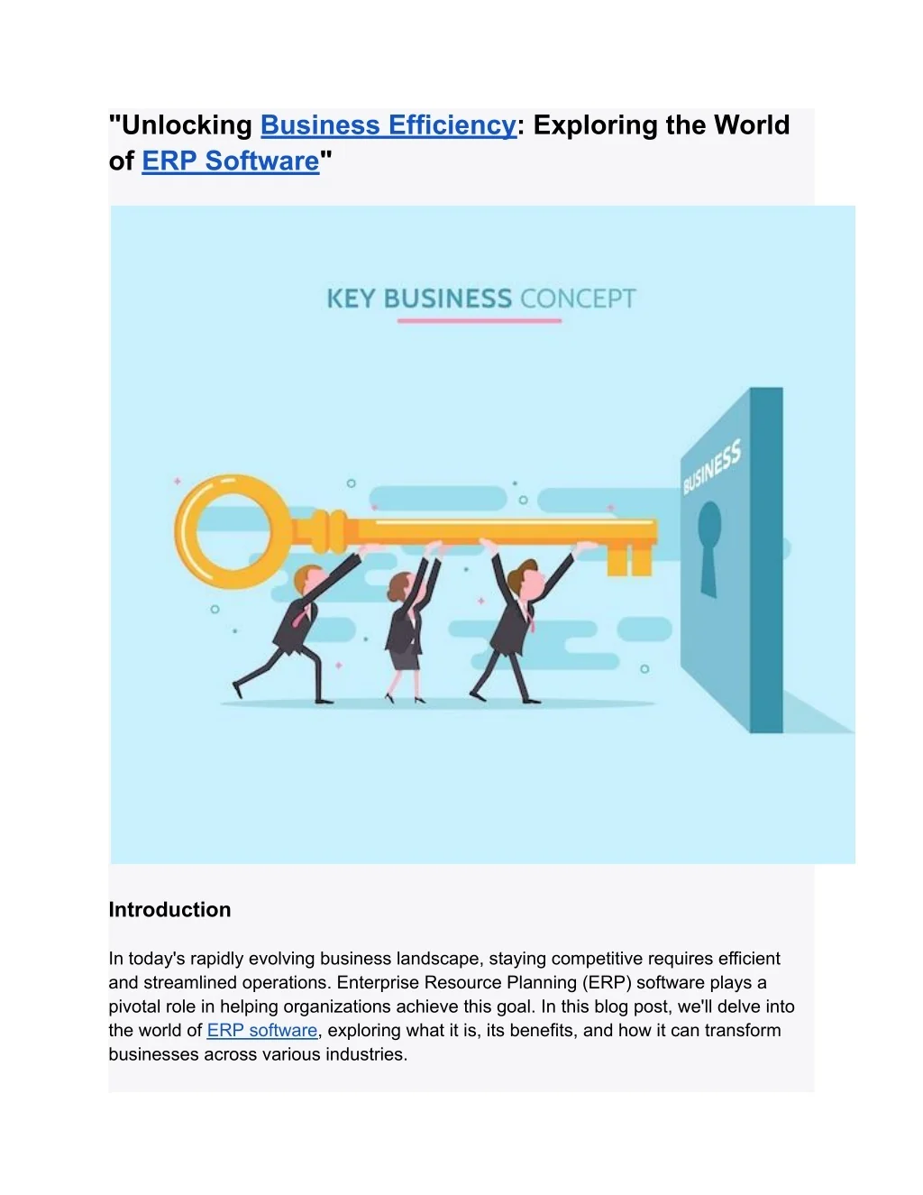 PPT - _Unlocking Business Efficiency_ Exploring the World of ERP Software_ PowerPoint ...