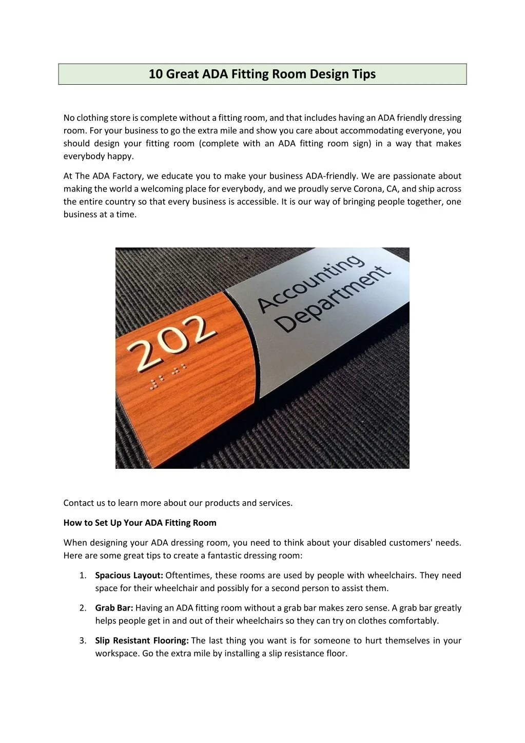 PPT - 10 Great ADA Fitting Room Design Tips PowerPoint Presentation ...