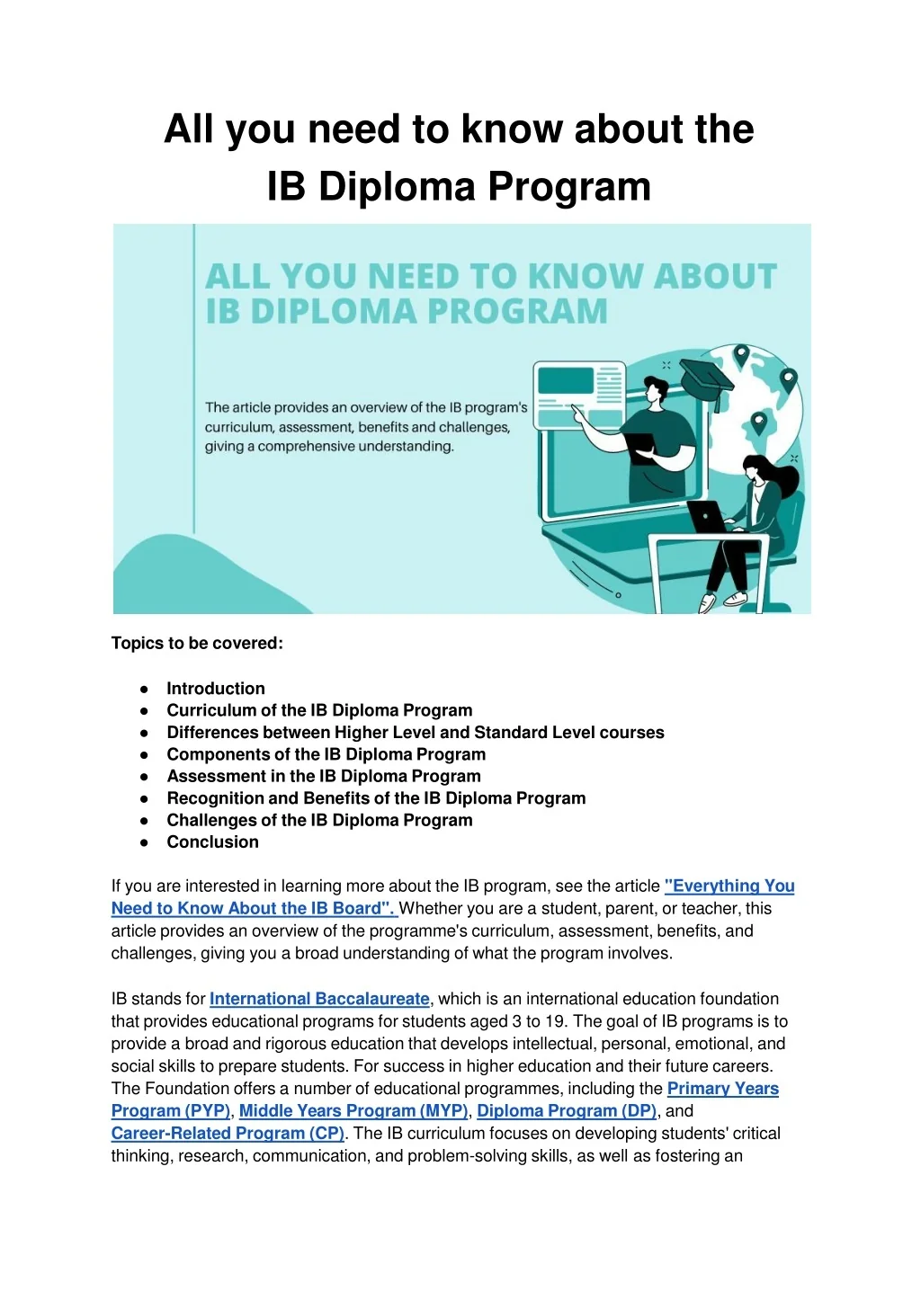 PPT - All you need to know about IB Diploma Program PowerPoint ...