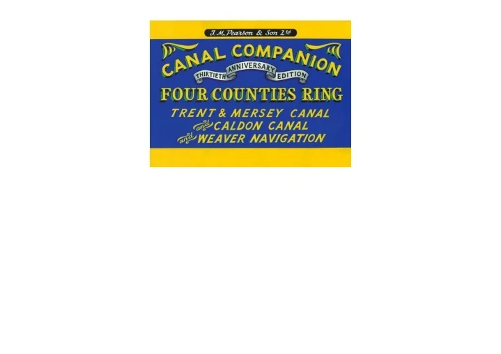 PPT - Kindle online PDF Four Counties Ring Trent Mersey Canal and ...