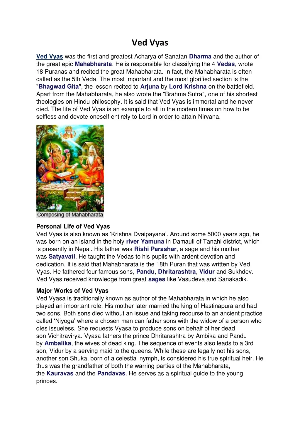 PPT - Ved Vyas- Indian Saint PowerPoint Presentation, free download - ID:12479170
