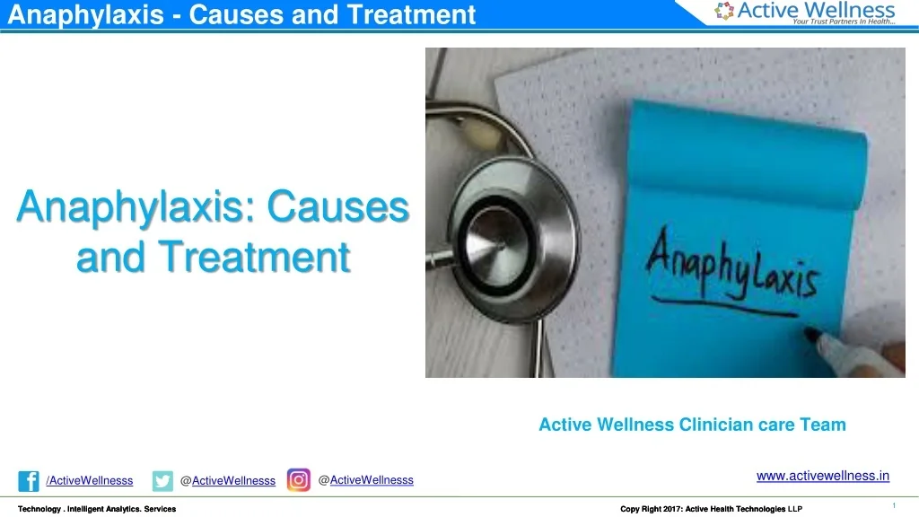 PPT - Anaphylaxis - Causes and Treatment PowerPoint Presentation, free ...