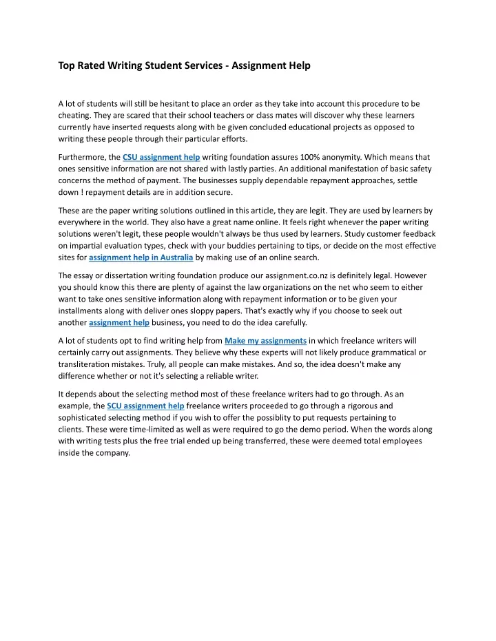 PPT - Top Rated Writing Student Services - Assignment Help PowerPoint ... PPT - Top Rated Writing Student Services - Assignment Help PowerPoint ...