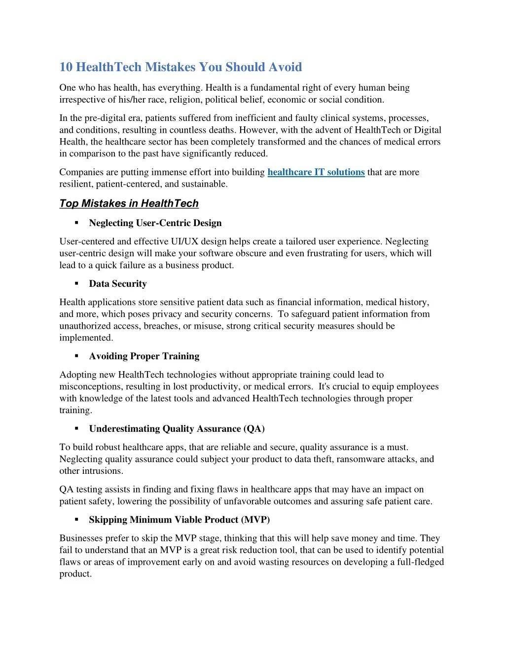 PPT - 10 HealthTech Mistakes You Should Avoid PowerPoint Presentation ...