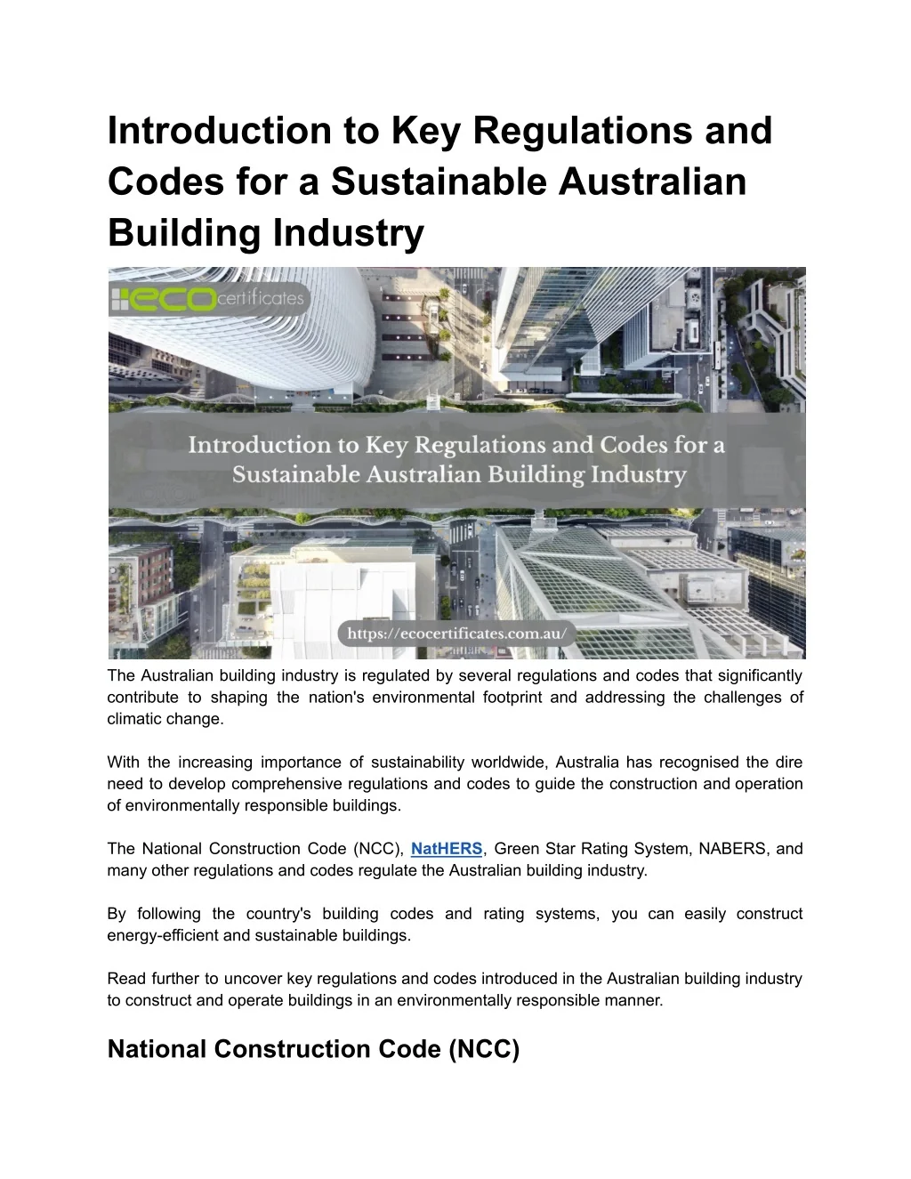PPT - Introduction to Key Regulations and Codes for a Sustainable ...