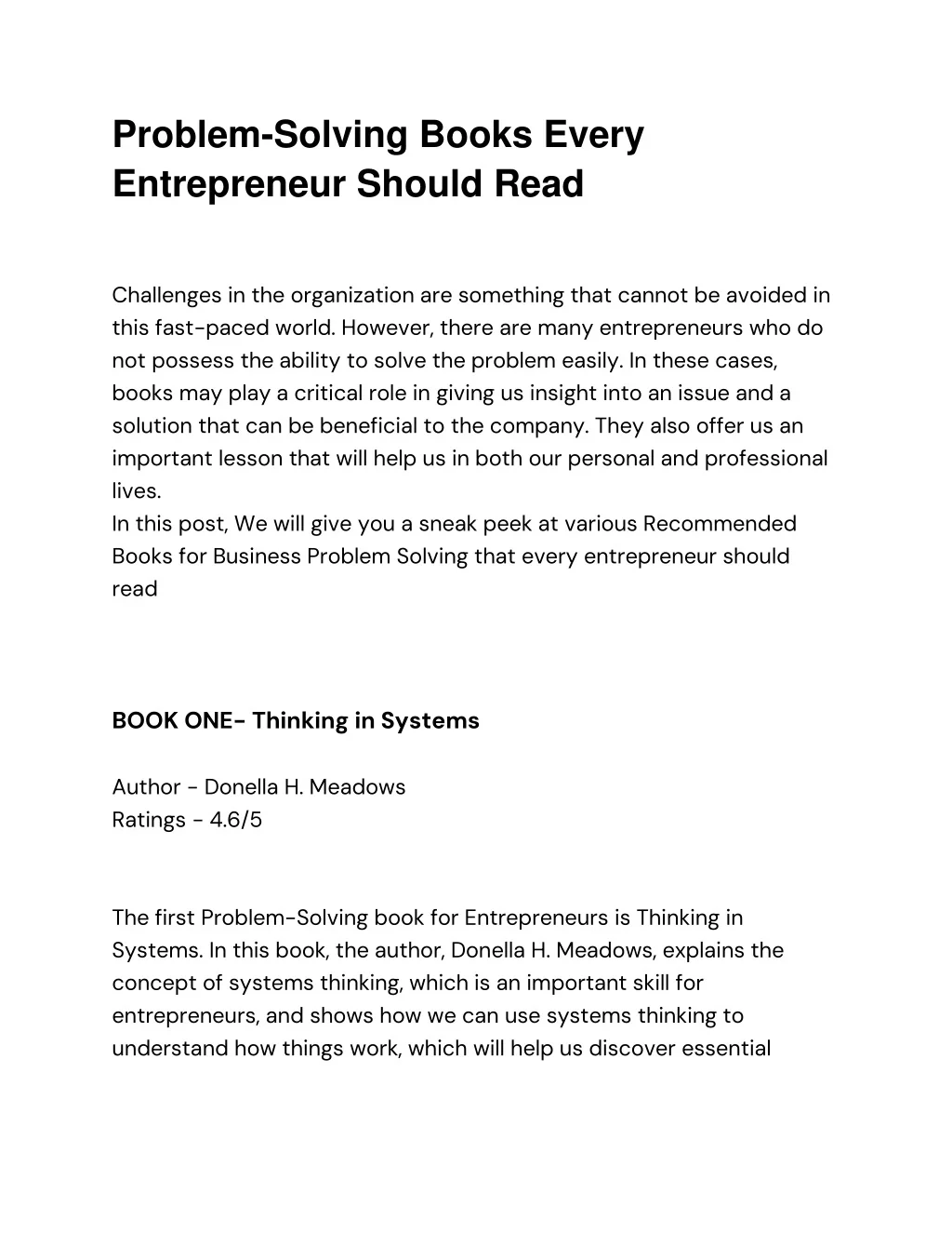 PPT - Problem-Solving Books Every Entrepreneur Should Read PowerPoint ...