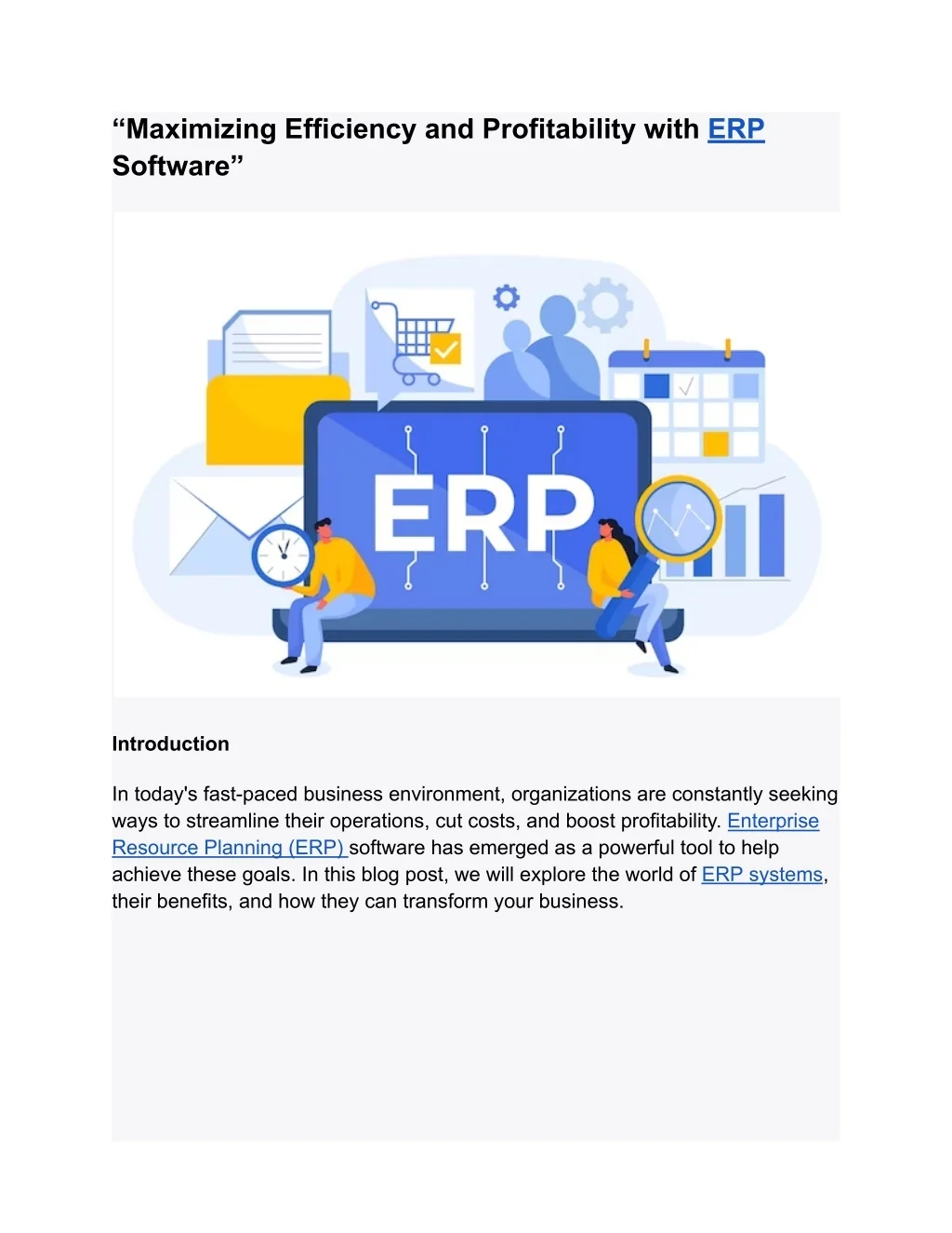 PPT - “Maximizing Efficiency and Profitability with ERP Software ...