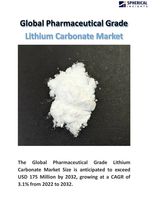 PPT - Global Pharmaceutical Grade Lithium Carbonate Market PowerPoint ...